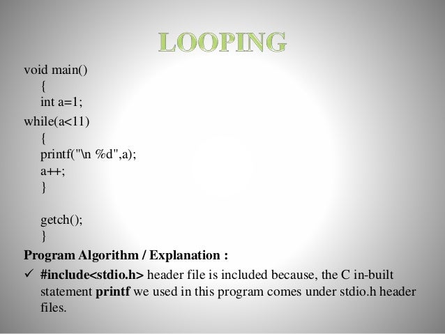C PROGRAMMING LANGUAGE