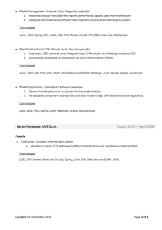 Resume - Sergio Guidi | PDF | Web Development | Internet