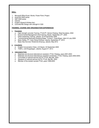 Amril Rasyid-Resume of CV | PDF