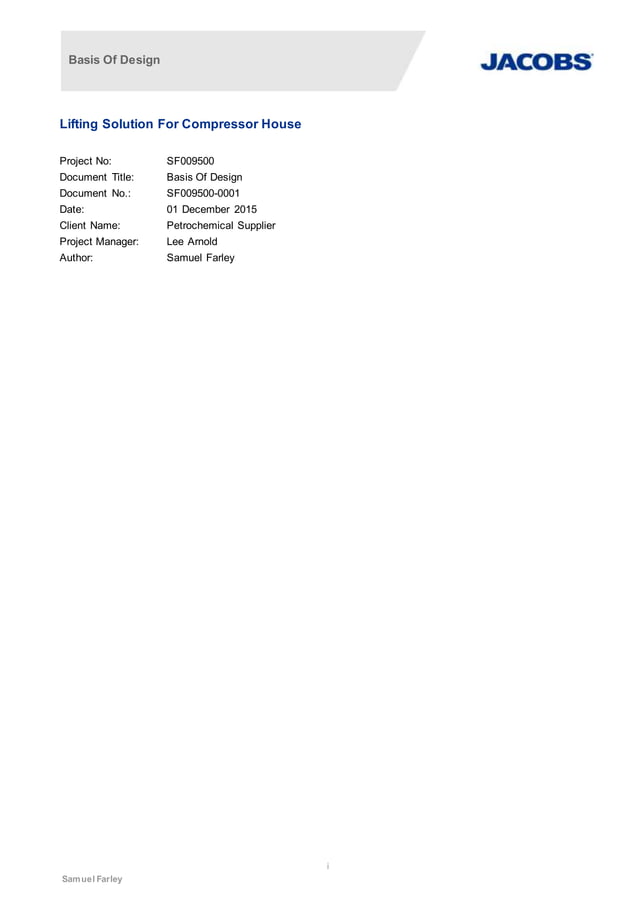 Lifting Solution For Compressor House | PDF
