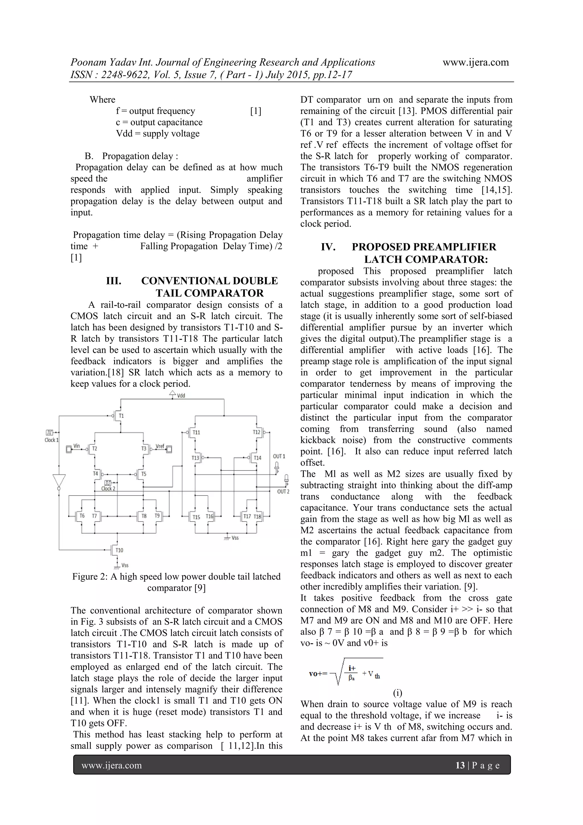 Analysis and Comparison of CMOS Comparator At 90 NM Technology | PDF | Computer Peripherals ...