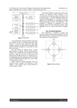 Design and Structuring of a Multiprocessor System based on Transputers | PDF