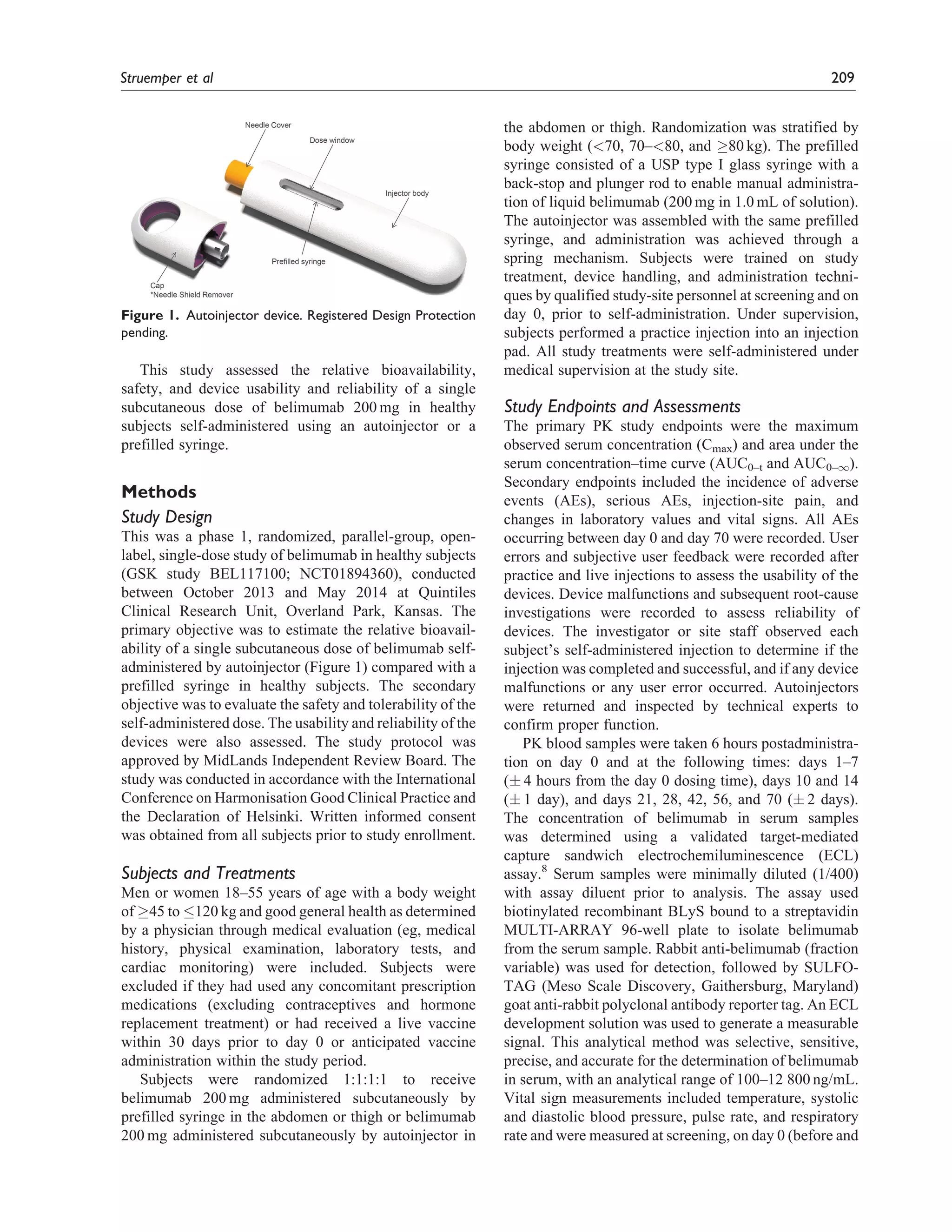 Glaxo Smith Kline (HGS) Benlysta Autoinjector | PDF