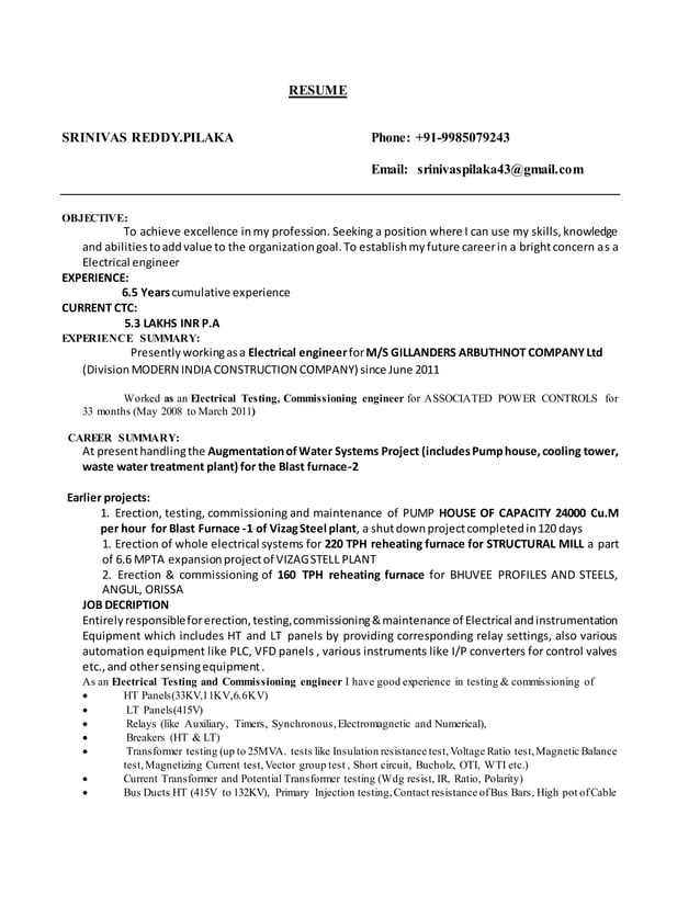 resume sri | PDF