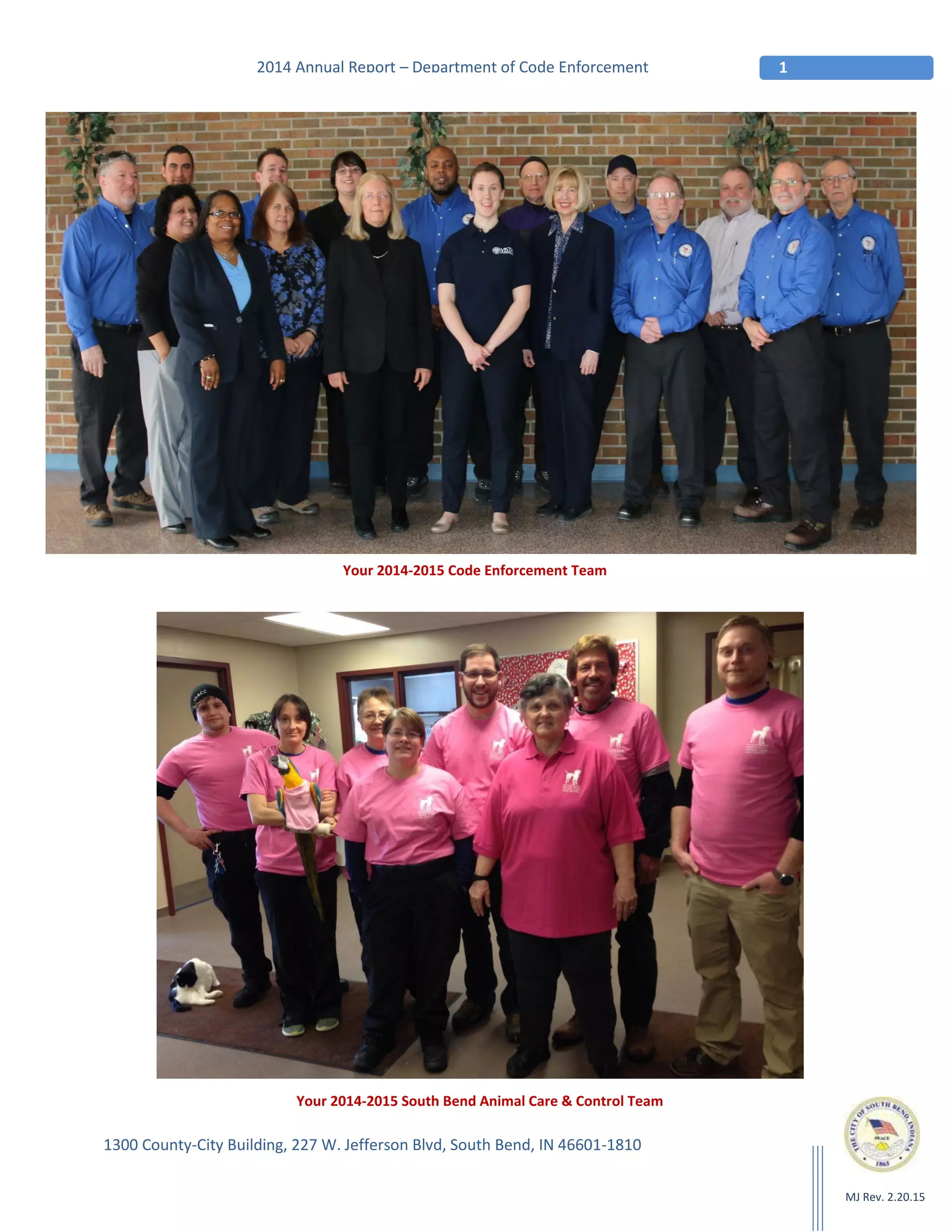 2014 Code Enforcement Annual Report | PDF