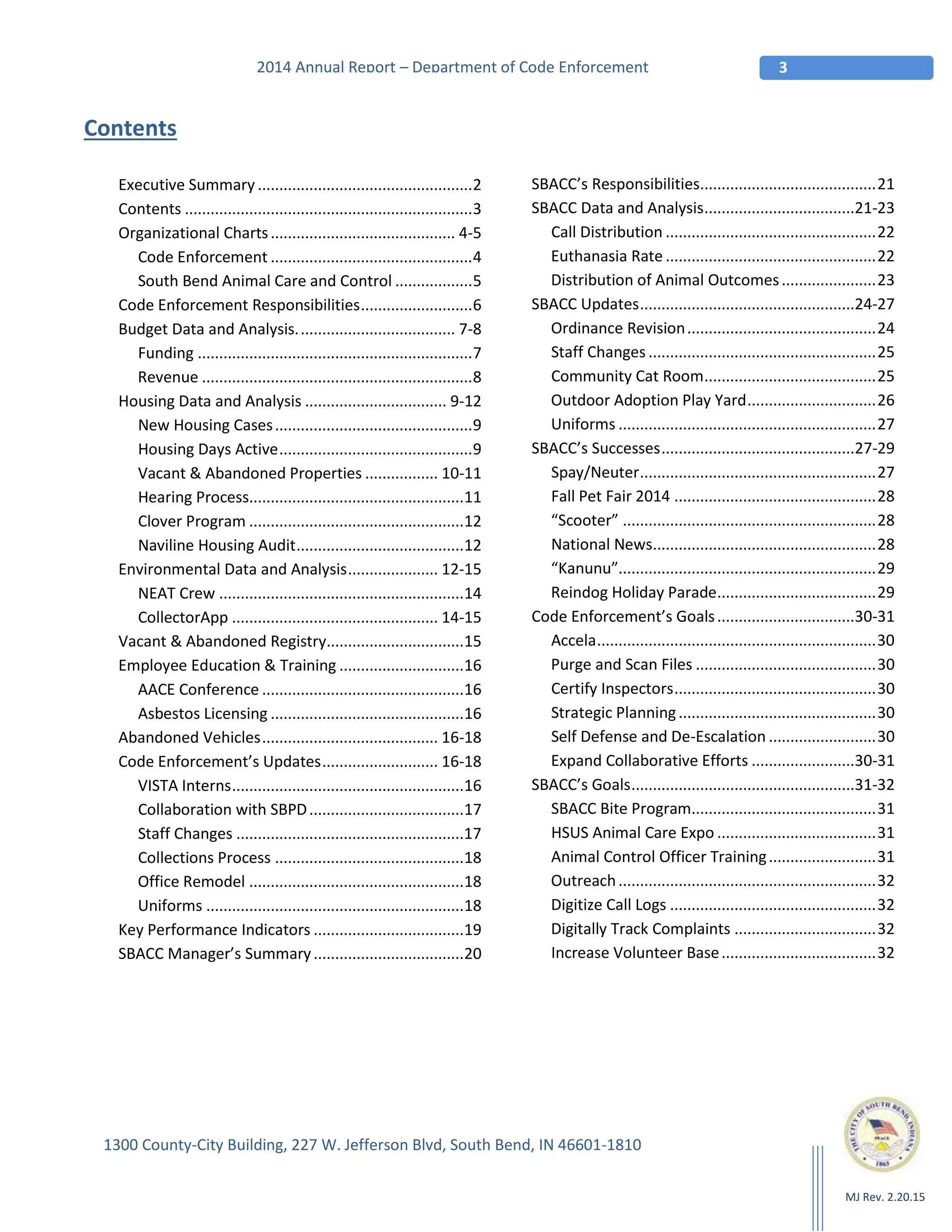 2014 Code Enforcement Annual Report | PDF