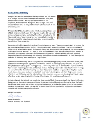 2014 Code Enforcement Annual Report | PDF