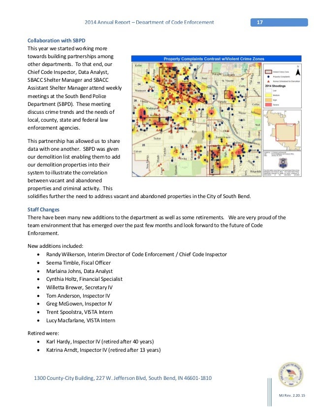 2014 Code Enforcement Annual Report
