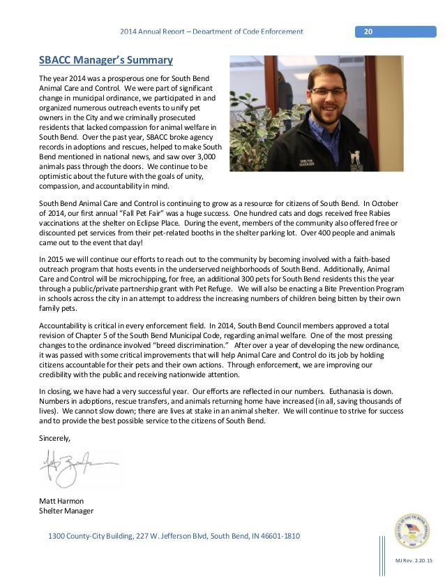 2014 Code Enforcement Annual Report