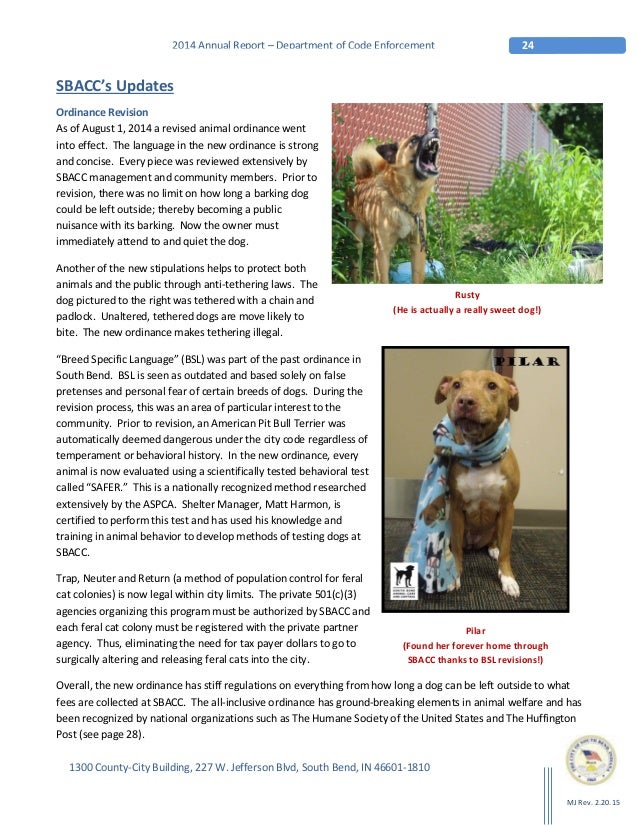 2014 Code Enforcement Annual Report