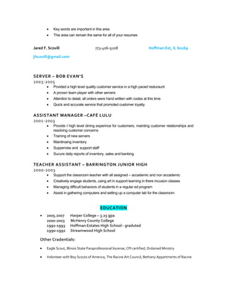 Master Resume | PDF