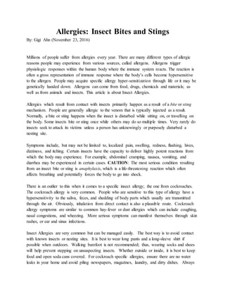 112316 Insect Allergies | DOCX