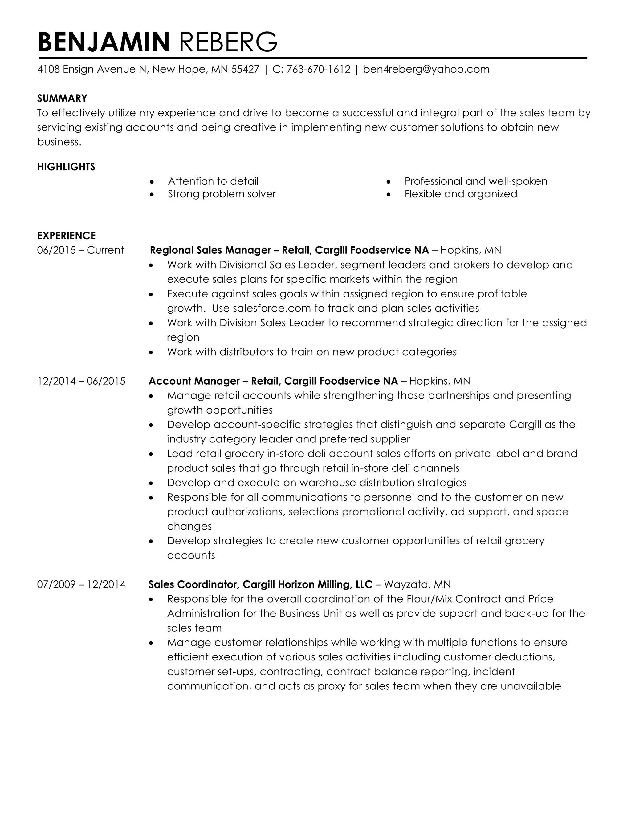 Benjamin Reberg 2016 Resume | PDF