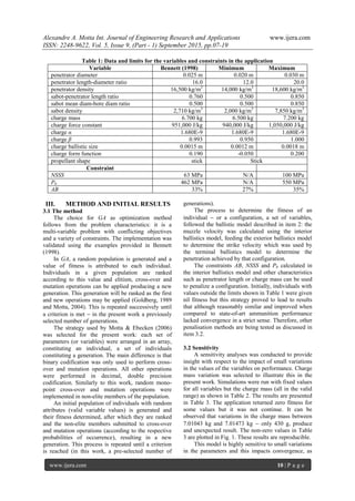 An Evolutionary Method for Kinetic Energy Ammunition Optimization | PDF