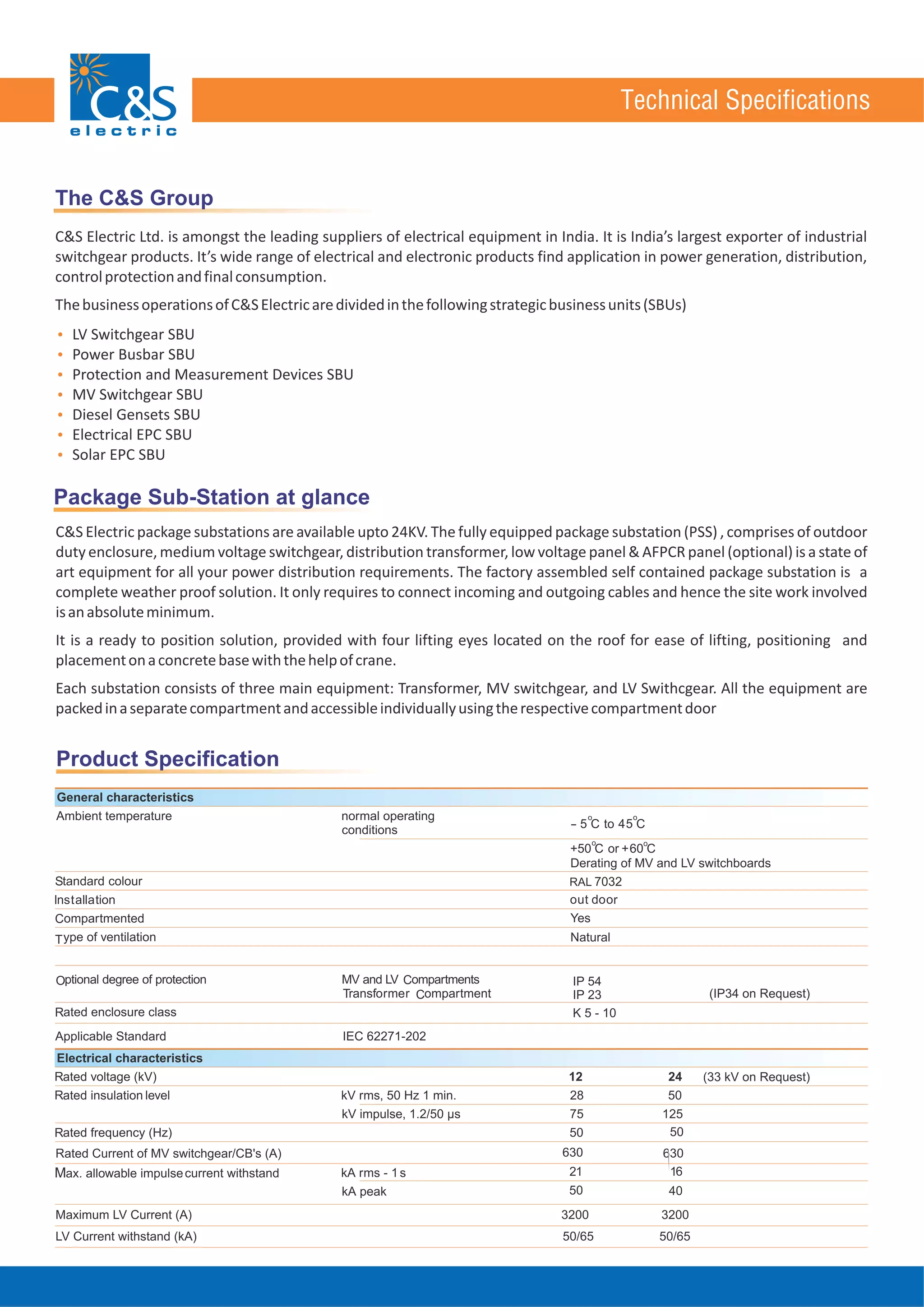 C&S Package_Substations | PDF