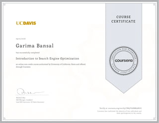 Coursera _Introduction to Search Engine Optimization | PDF