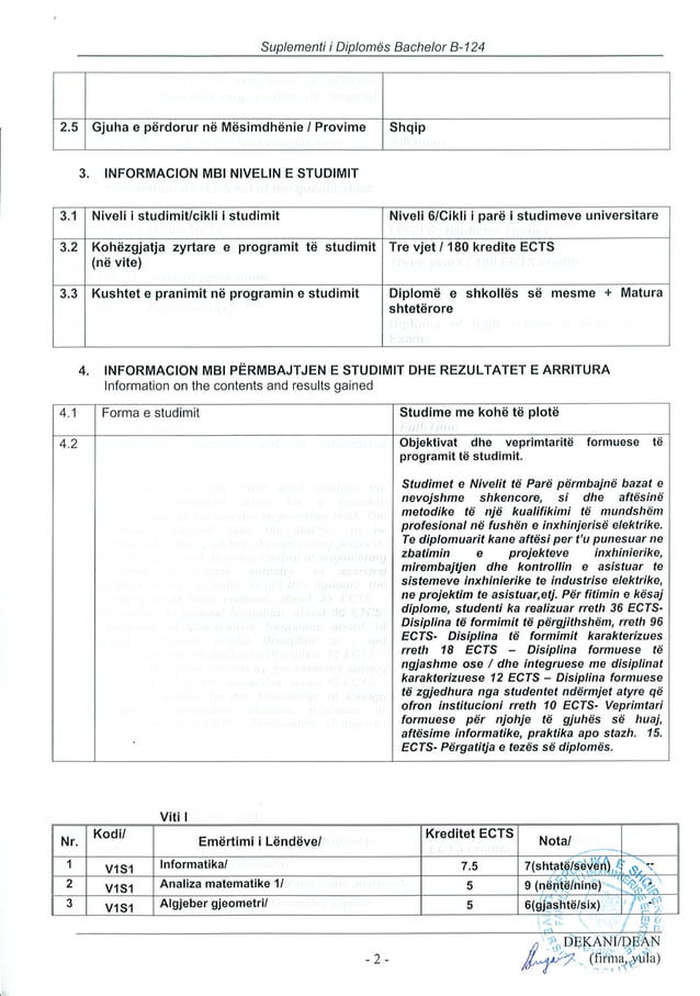 diploma dhe suplementi bachelor | PDF | Free Download