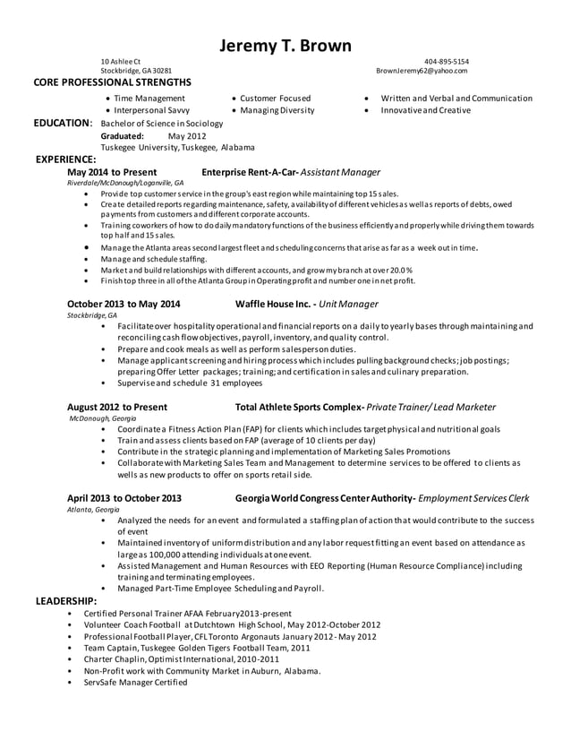 Jeremy Brown's Resume | PDF