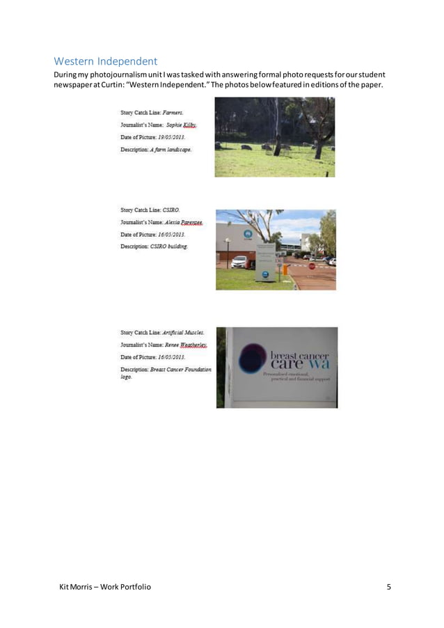 Kit Morris - Portfolio | PDF