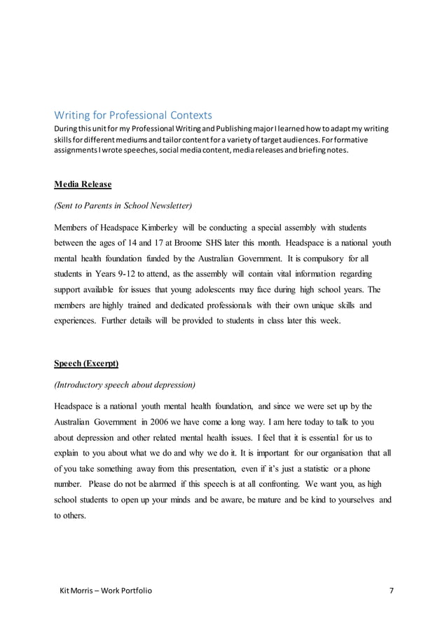 Kit Morris - Portfolio | PDF