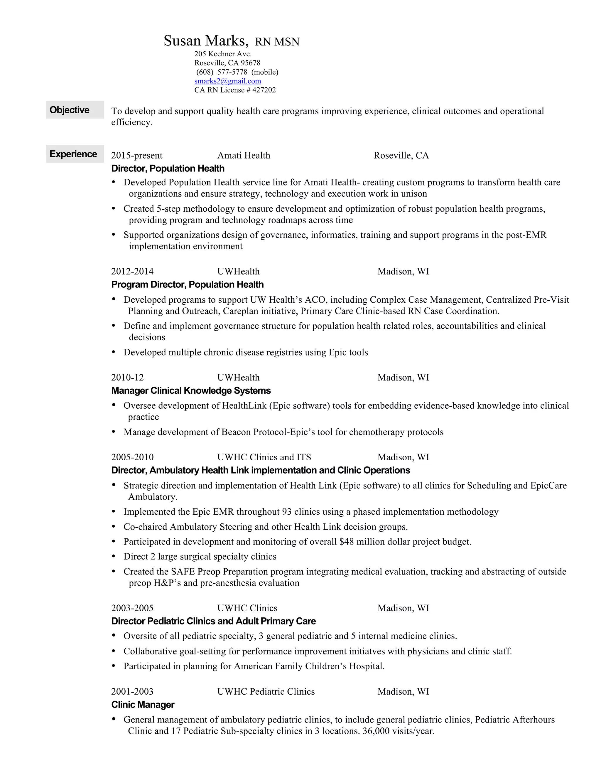 Susan Marks Resume 2015-external | PDF
