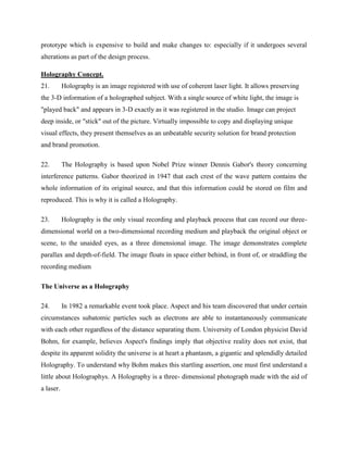 HOLOGRAPHICS AND VIRTUAL REALITY | PDF