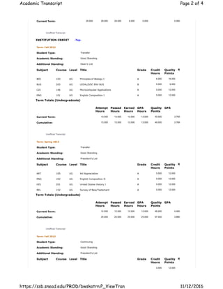 Snead State Transcript | PDF