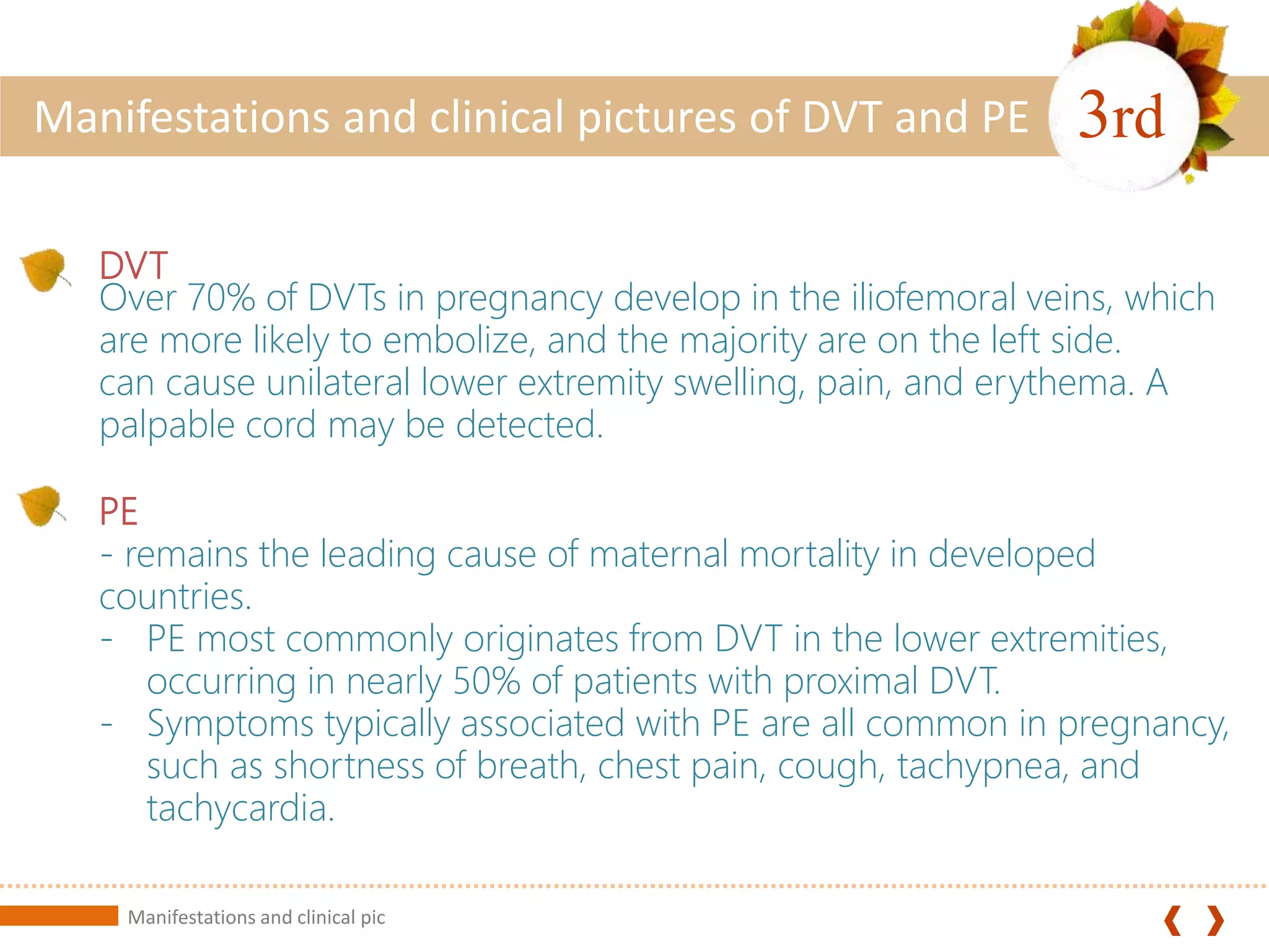 Thromboembolic disorders during pregnancy | PPT