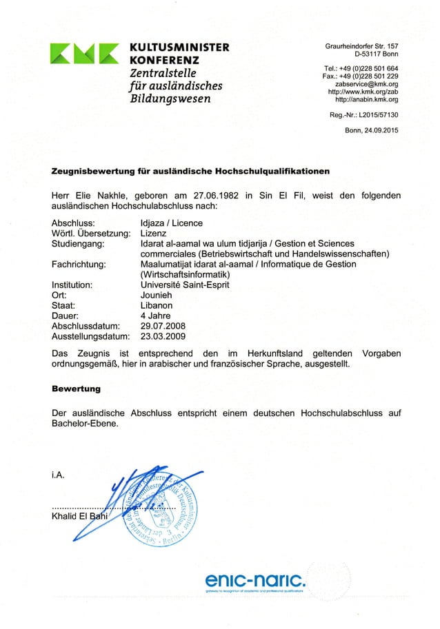 Certificate German | PDF