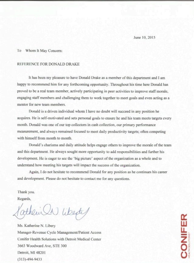 REF letter DMC | PDF