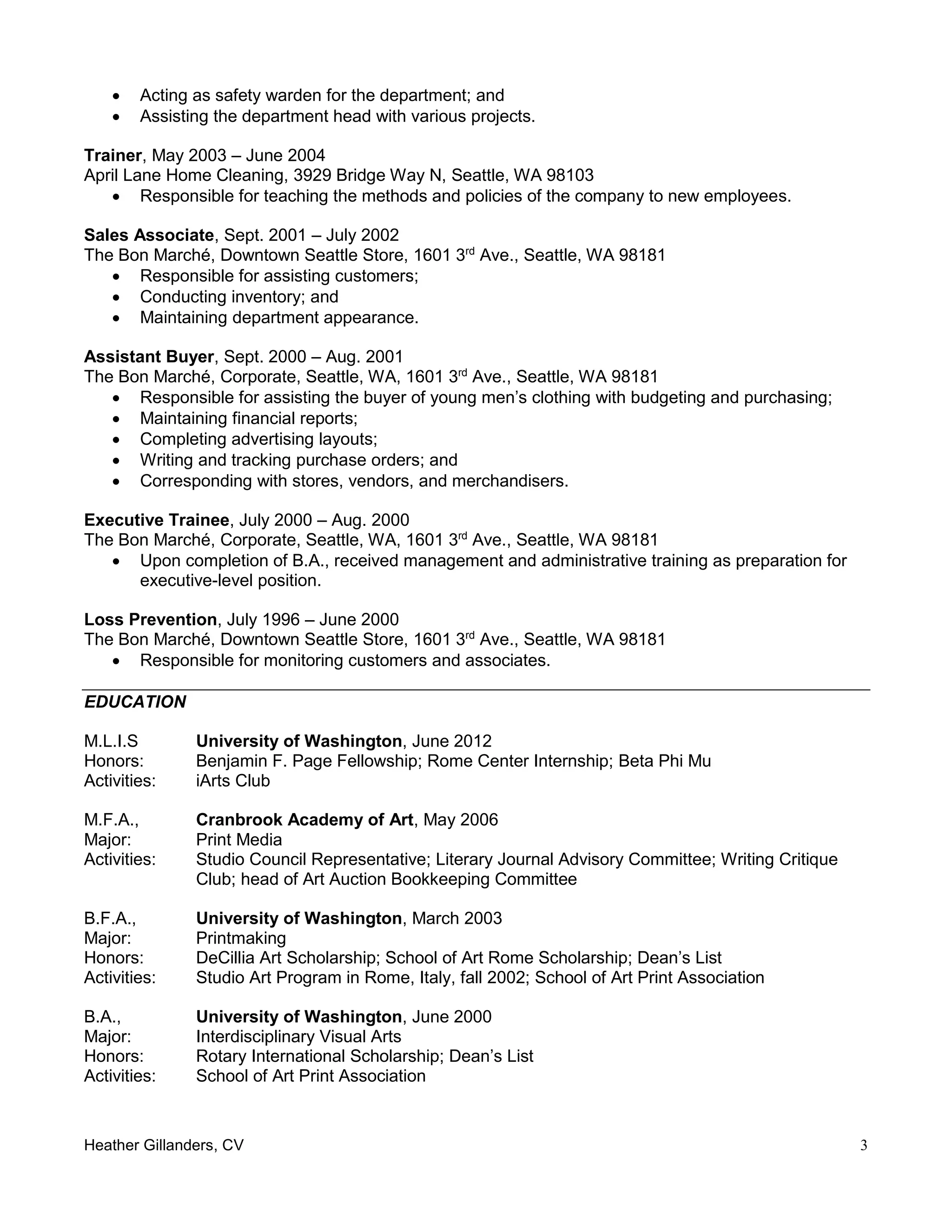 Curriculum Vitae_Gillanders | PDF