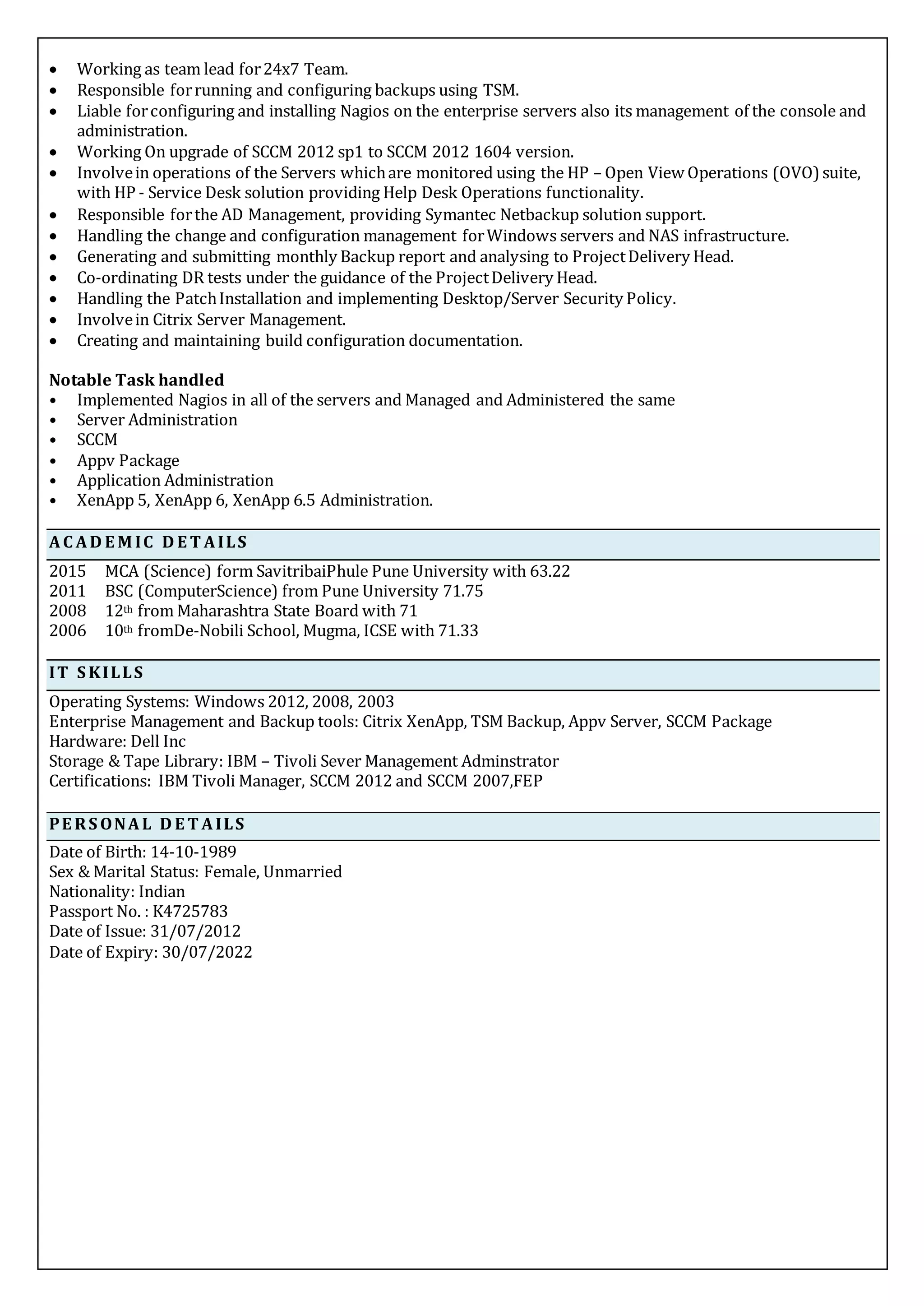 resume_Swati | DOCX | Operating Systems | Computer Software and Applications