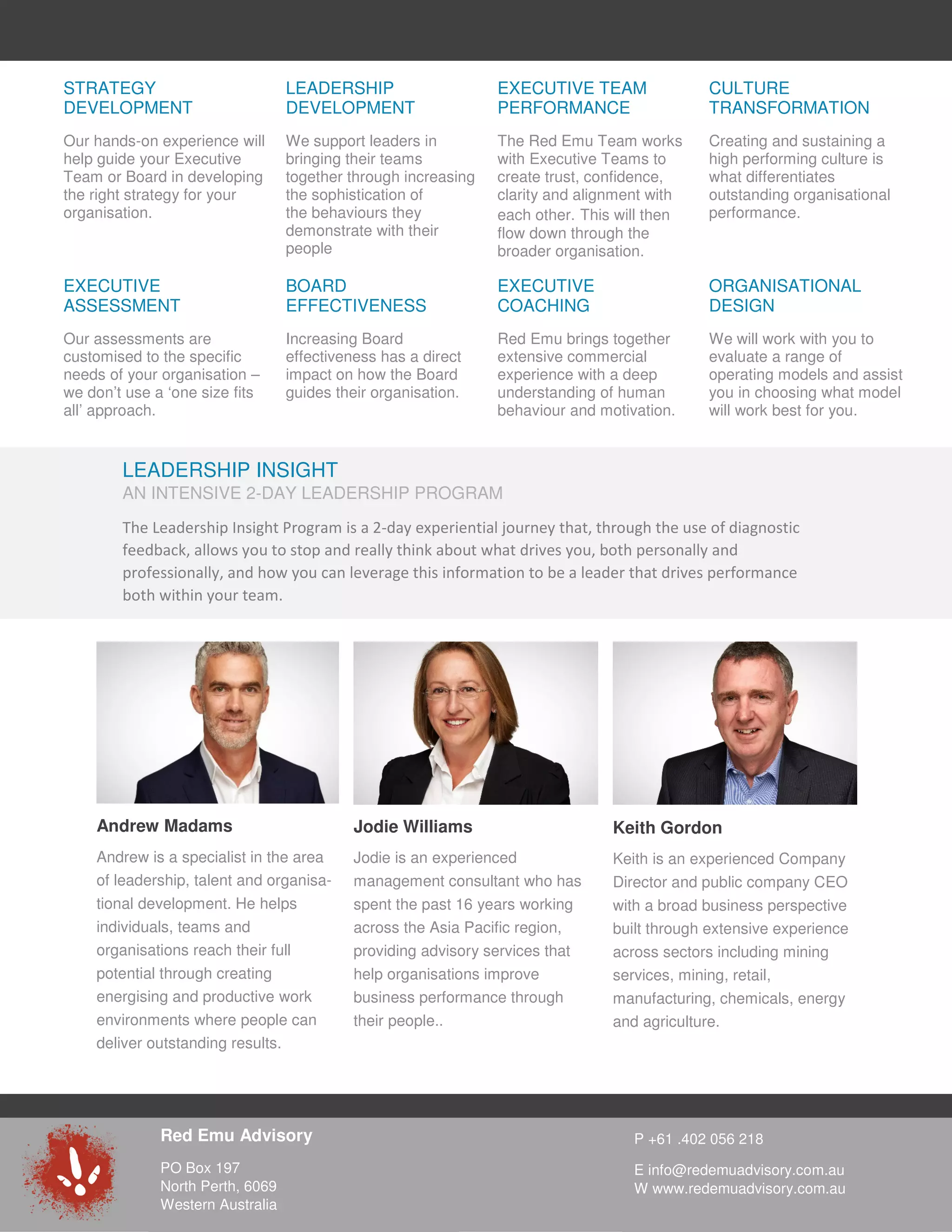 Red Emu Capability Statement | PDF