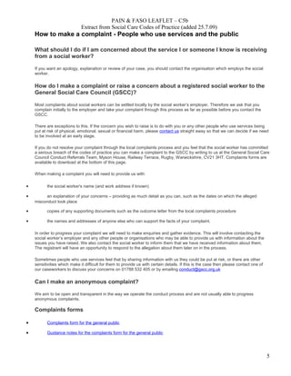 PAIN SOCIAL CARE CODE OF PRACTICE | PDF