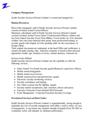 ZENITH PROFILE | DOCX