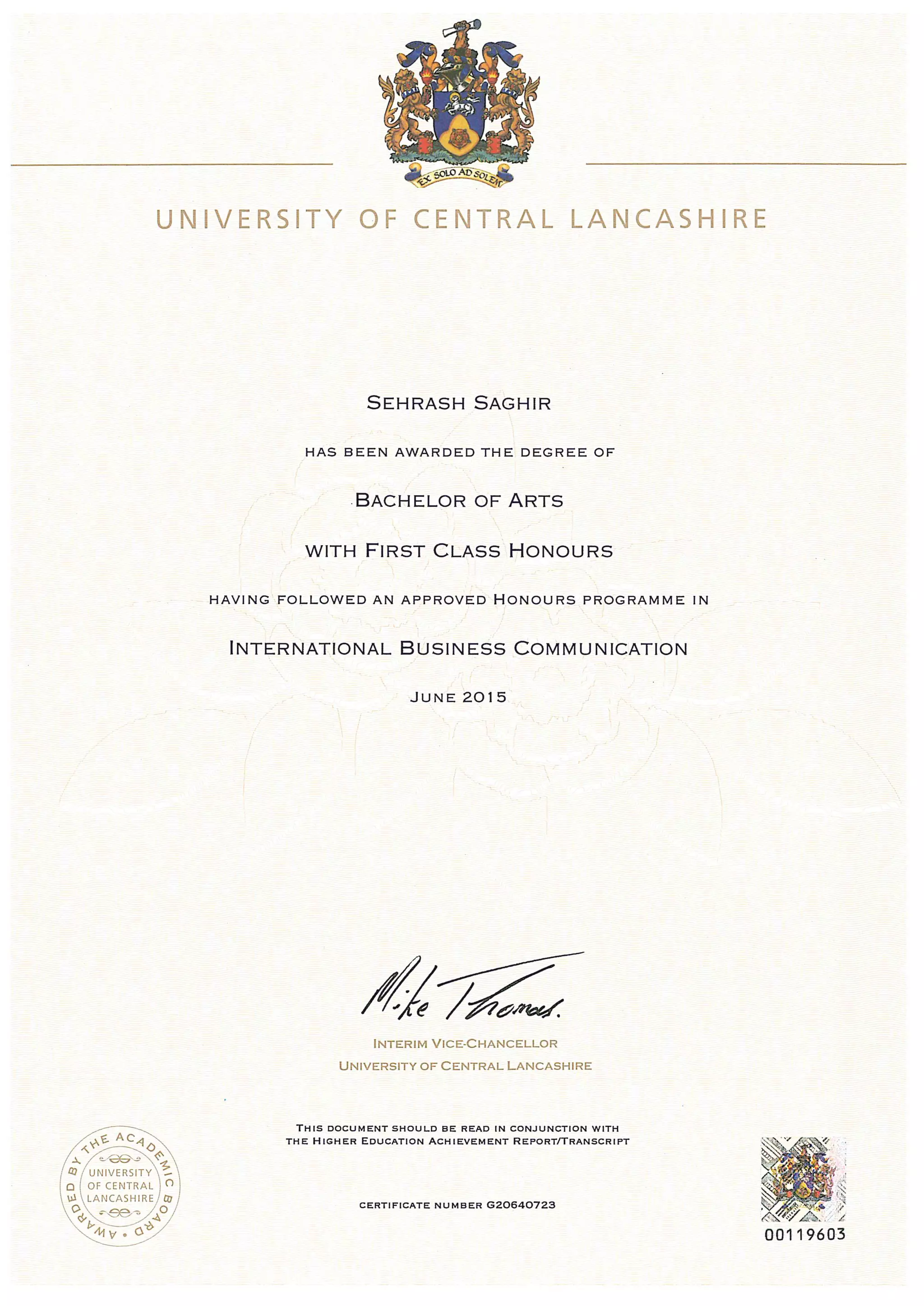 UCLan_Certificate | PDF