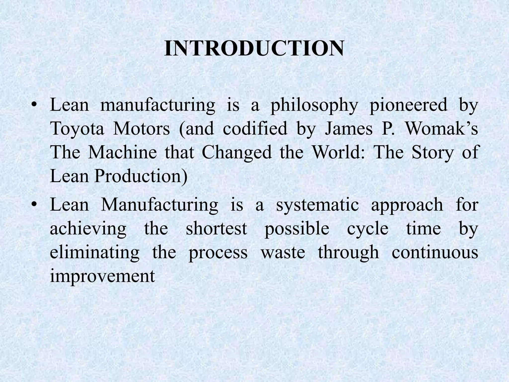 LEAN MANUFACTURING IN APPAREL INDUSTRY | PPTX