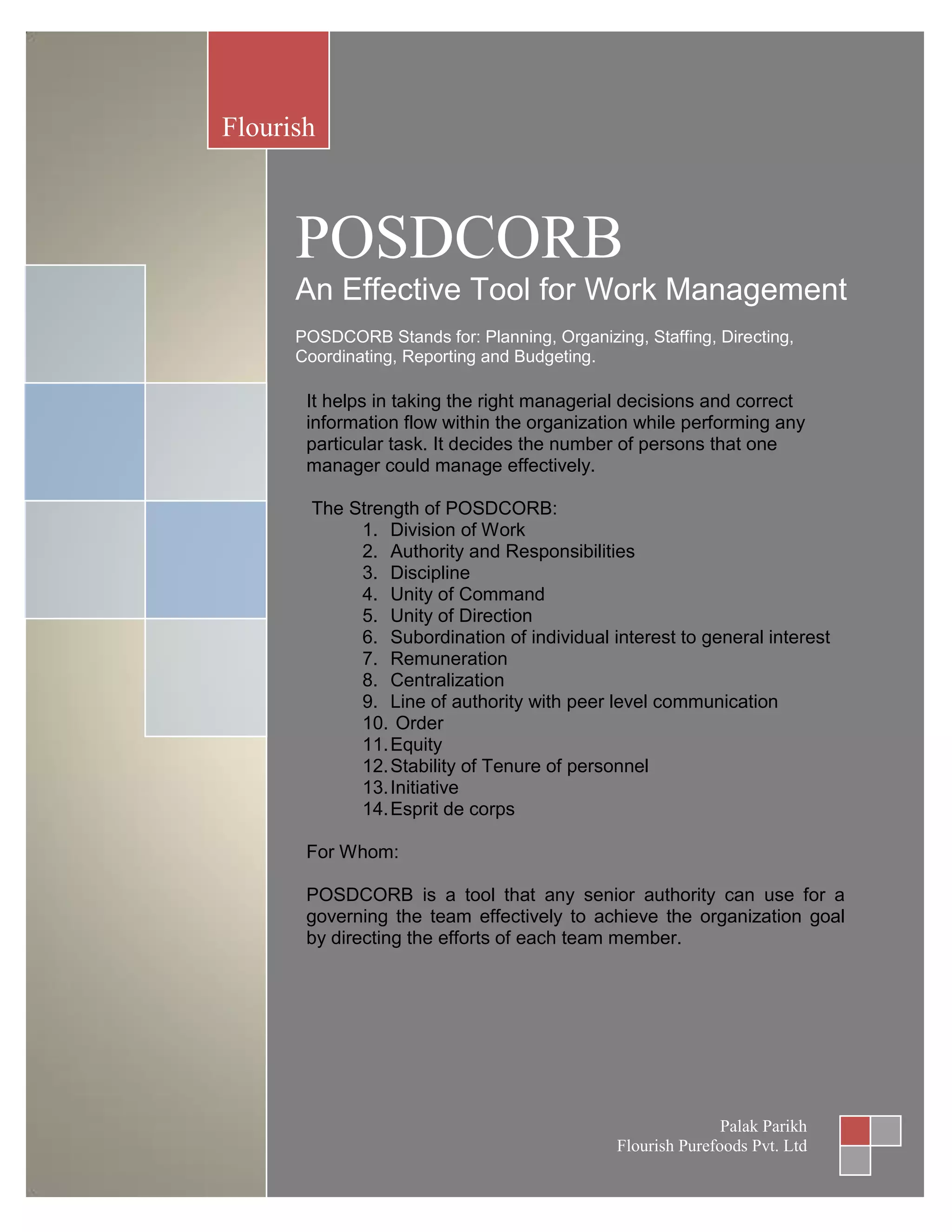 POSDCORB | PDF