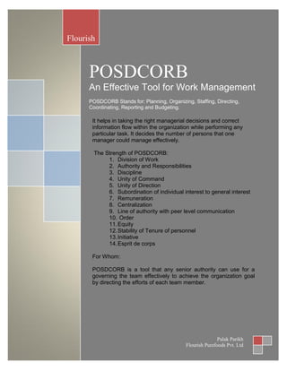 POSDCORB | PDF