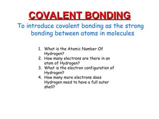 BONDING IN MOLECULES | PPT