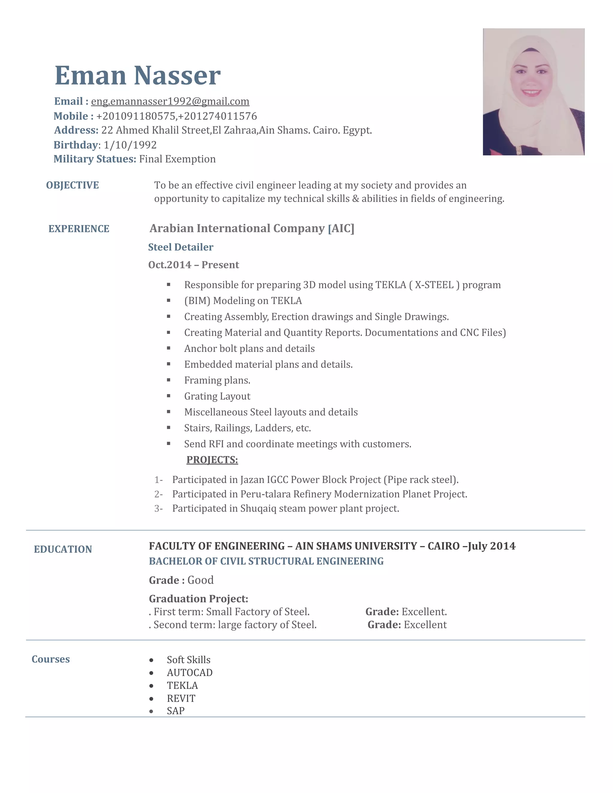 Eman Nasser - Resume | PDF