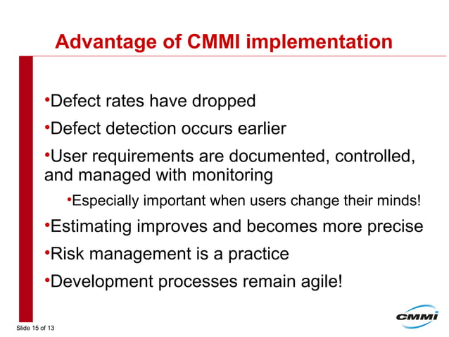 CMMI | PPT | Business | Business and Finance