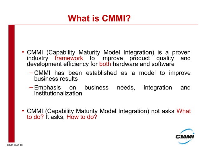 CMMI | PPT | Business | Business and Finance