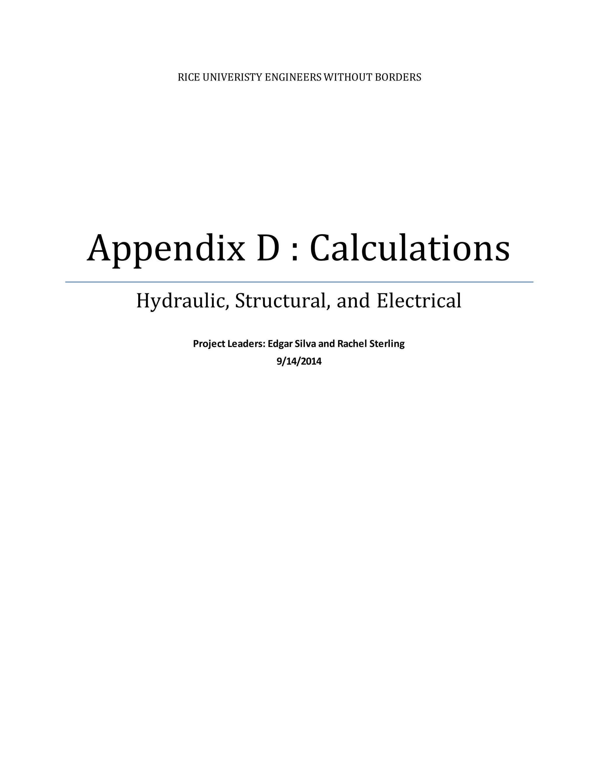Appendix B_ Calculations_ STRUCTURES PORTION (1-17-2015) | PDF