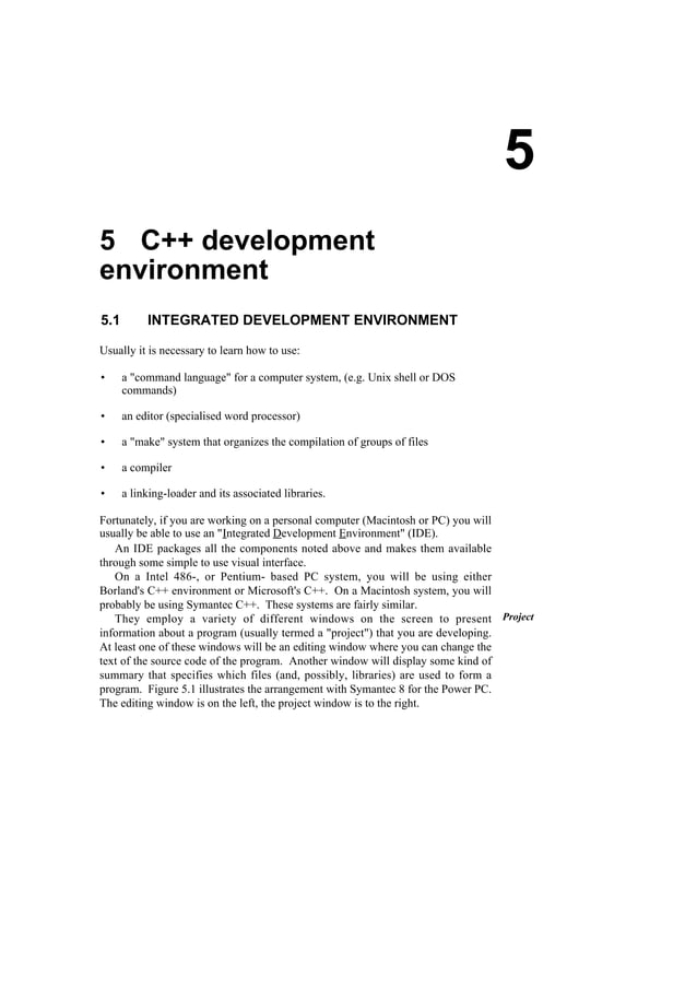 C5 c++ development environment | PDF