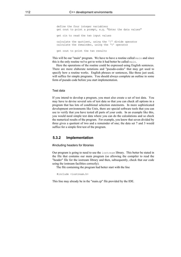 C5 c++ development environment | PDF