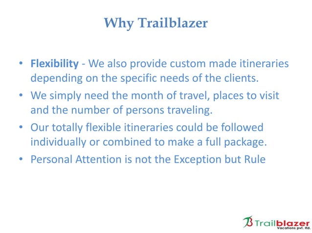 Trailblazer presentation | PPT