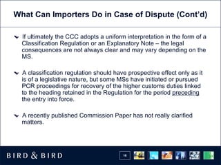 Customs Classification | PPT