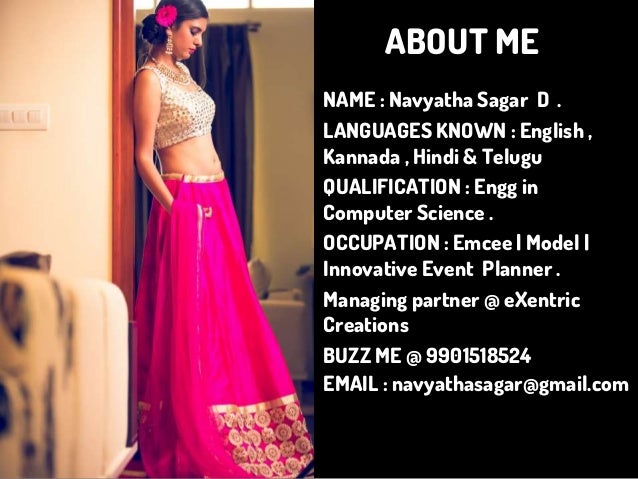 NAVYATHA SAGAR - MC PROFILE (June 2016 update) with no