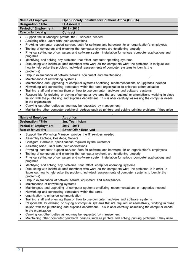 MUSA PRINCE SITHEBE cv | PDF